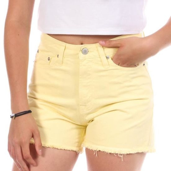Short Femme - Teddy Smith Kate - Jaune - Coupe classique - 5 poches ...