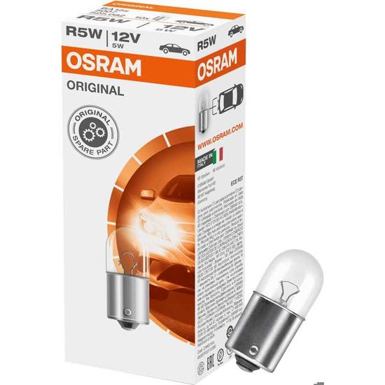 AMPOULE OSRAM 12V 5W BA15S R5W 37R LAMPE PHARE SIGNALISATION FEU AVANT ...