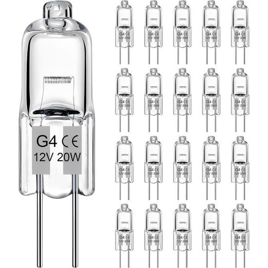 Ampoule G4 12V 20W Halogène,Ampoules Halogènes Hotte Aspirante Blanc ...