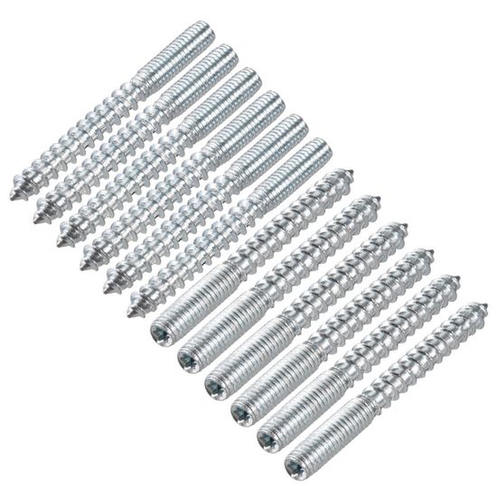 SOURCING MAP M6 Vis Double Filetage Boulon Longueur 60mm Double Tête ...