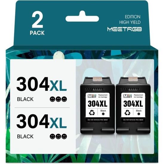Hp 304 Lot De Cartouches D'Encre Xl De Rechange Pour Hp 304 Noir Pour ...