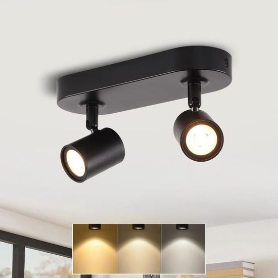 Plafonnier Spots, 2 Spots De Plafond Intérieur Led Max 40W, Spots De ...