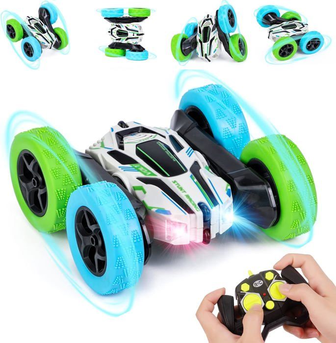 Rc Voiture Telecommandé Enfant 360° Rotation Stunt Car Voiture Radiocommandee Avec Led, 2.4Ghz ...