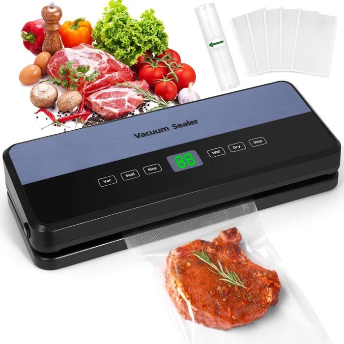 Machine Sous Vide Alimentaire, 65KPA Sous Videuse Alimentaire 5-en-1 ...