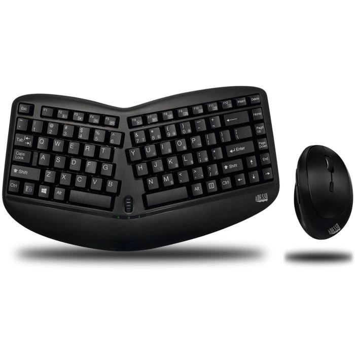 Adesso WKB-1150CB clavier RF sans fil QWERTY Anglais Noir - Claviers ...