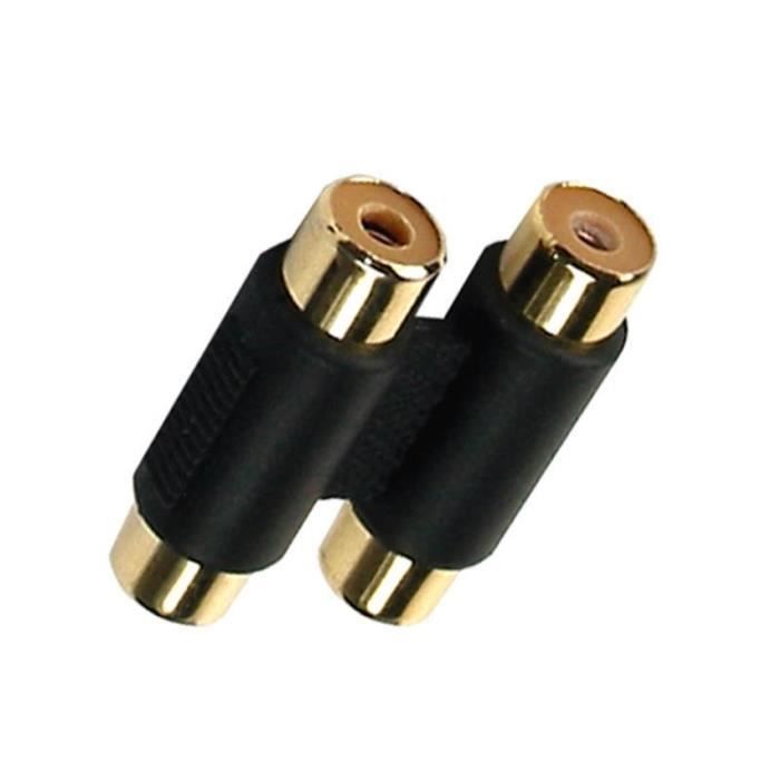 Adaptateur audio - APM - 422008 - Double 2xRCA femelle - Finition or ...