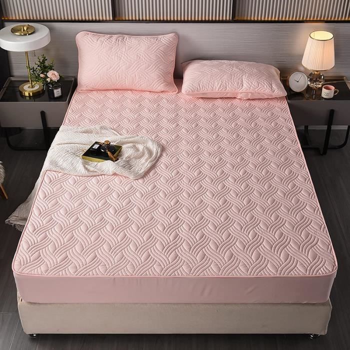 Draps Housses 160X200,Profond Matelassé Matelas Protecteur Drap Couverture Topper Literie[u10417 ...