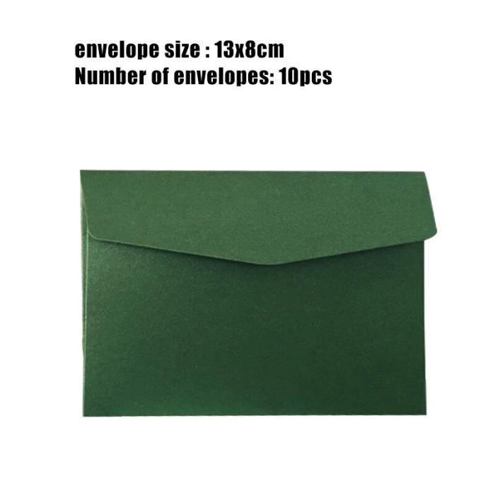 Pochette cadeau,Enveloppe verte en papier de 250g,lot de 10 pièces ...