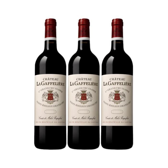 Château La Gaffelière Saint-Emilion Grand Cru Rouge 2016 - Lot de 3x75cl - Vin AOC Rouge de ...