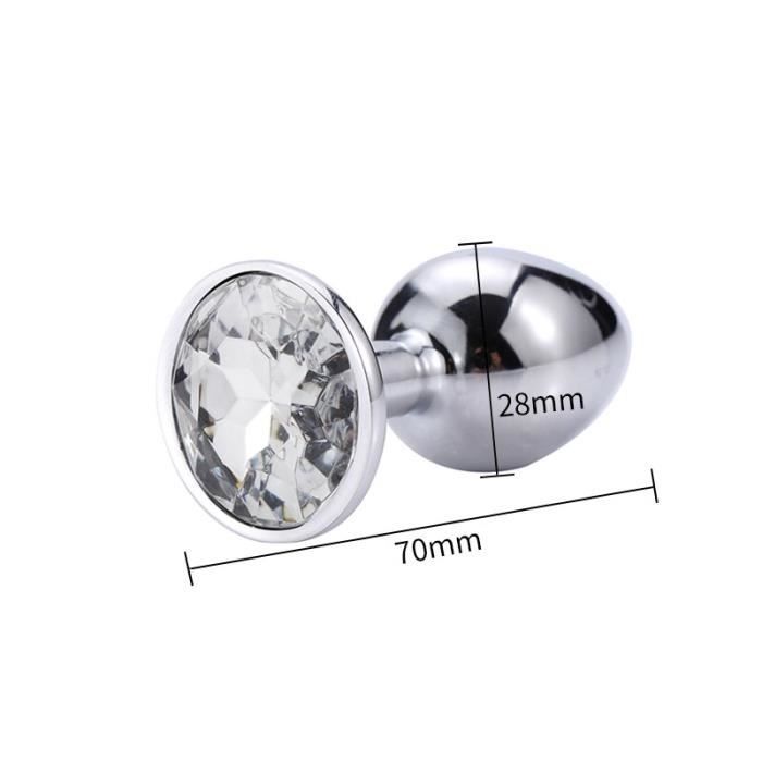 Plug Anal en acier inoxydable lisse, jouets sexuels, queue en acier inoxydable, cristal, bijoux ...