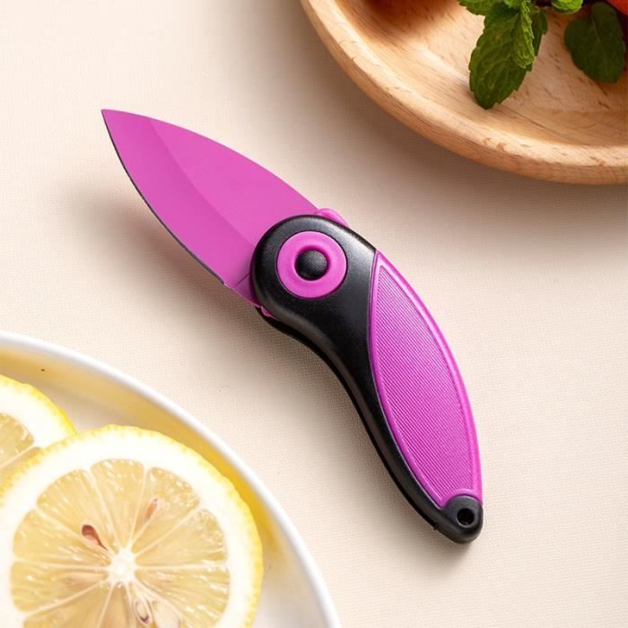 Violet - Mini couteau de poche pliant oiseau mignon, éplucheur de ...