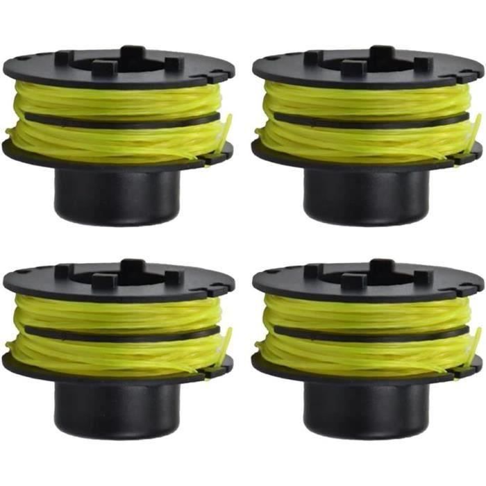 Bobines de fil de rechange pour débroussailleuse RYOBI RAC118 RLT3525S - HUIXI - Lot de 4 - 1 ...