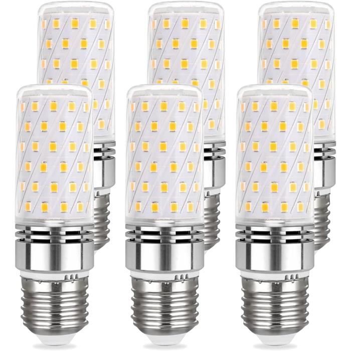 Ampoule Led E14 12W Blanc Froid 6000K 1450Lm, 84 Leds, Équivalent Lampe Halogène E14 100W, Ac ...