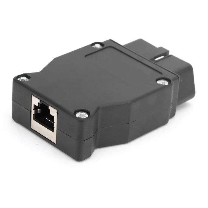 Dilwe connecteur OBD2 Adaptateur de prise OBD Ethernet vers OBD 2 Outil de Diagnostic de câble ...