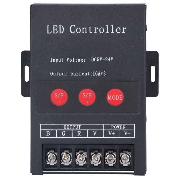 Contrôleur LED RGB - EJ.LIFE - RGB51224 - Télécommande - 5V-12V-24V ...
