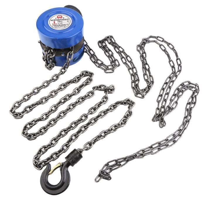 Palan à chaîne manuelle de levage 1 T 2,5 M - Cdiscount Bricolage