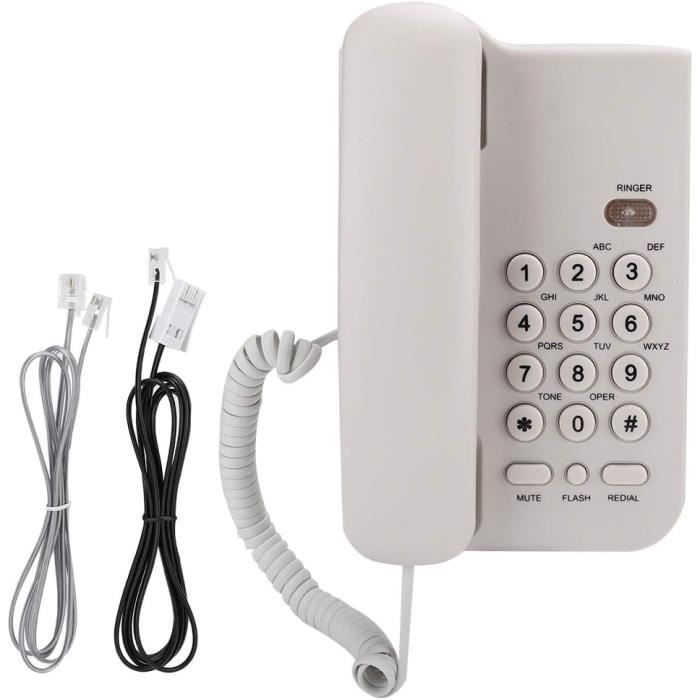 Kxt3026Cid Téléphone Filaire À Gros Boutons Sans Alimentation Ca Pour Hôtel, Maison, Bureau ...