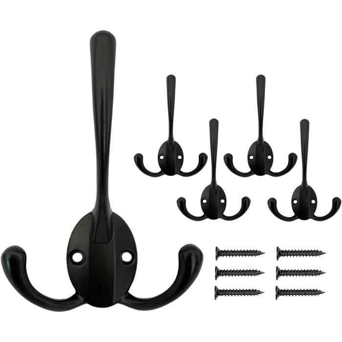 Crochet Triple Porte Manteau Mural, 5 Pateres Retro Crochets Muraux ...