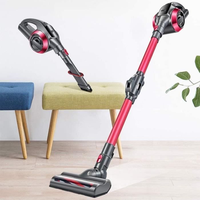 Schiuma Aspirateur Balai Sans Fil 2 En 1, Corps Pliable, Support Mural ...