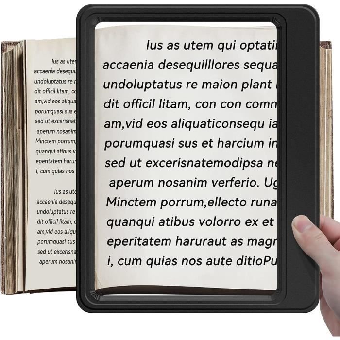 Loupe lecture pleine page - SSS - Grande loupe 5X - Zone de vision ...