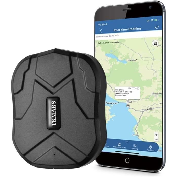 TKMARS Traceur GPS Voiture Suivi en Temps Réel SMS Notification GPRS ...