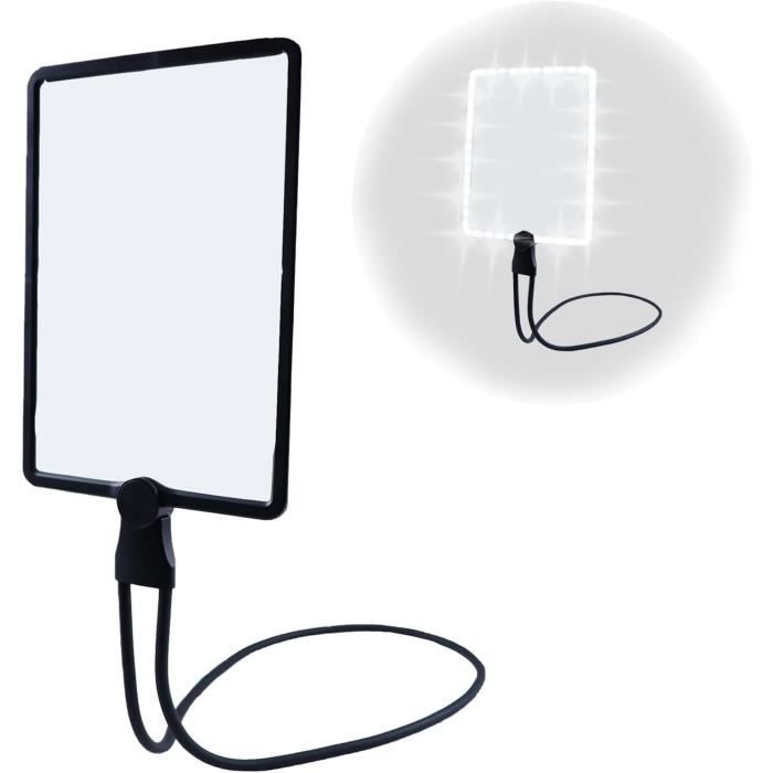 Loupe À Main Libre 5X, Col De Cygne Flexible À 360° Loupe De Lecture Verre Loupe Avec Lampe Led ...