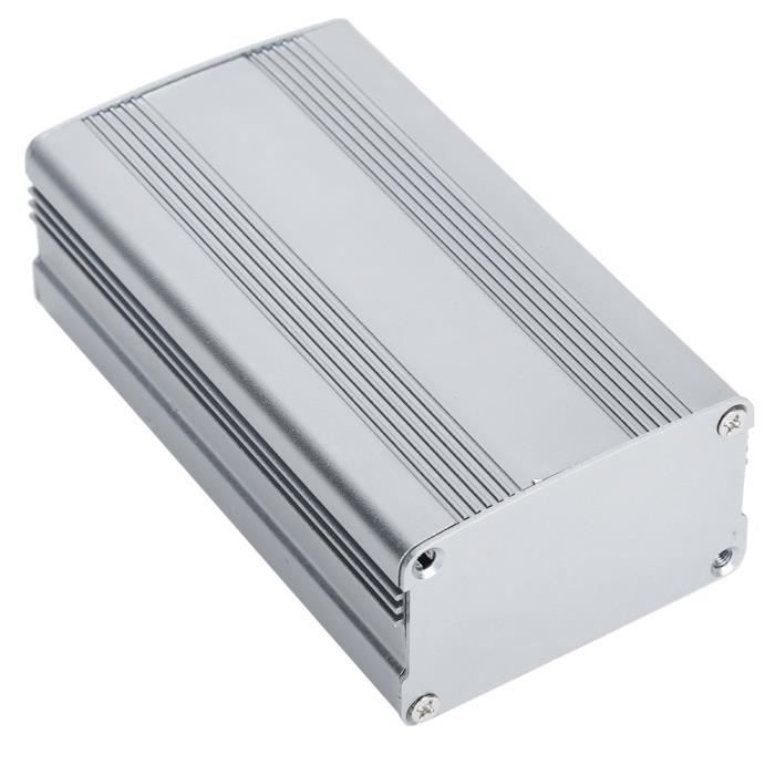 Boîte en aluminium, boîte de projet en aluminium gris de 38x63x110mm ...