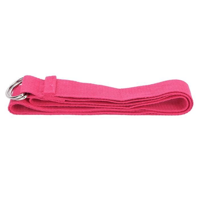 Zerodis Bande de yoga en coton stretch avec boucle en D (Rose Rouge ...