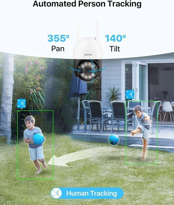 ZOSI C289 4MP 2.5K Kit Camera de Surveillance WiFi Sans Fil Extérieure ... ZOSI C289 4MP 2.5K Kit Camera de Surveillance WiFi Sans Fil Extérieure ...