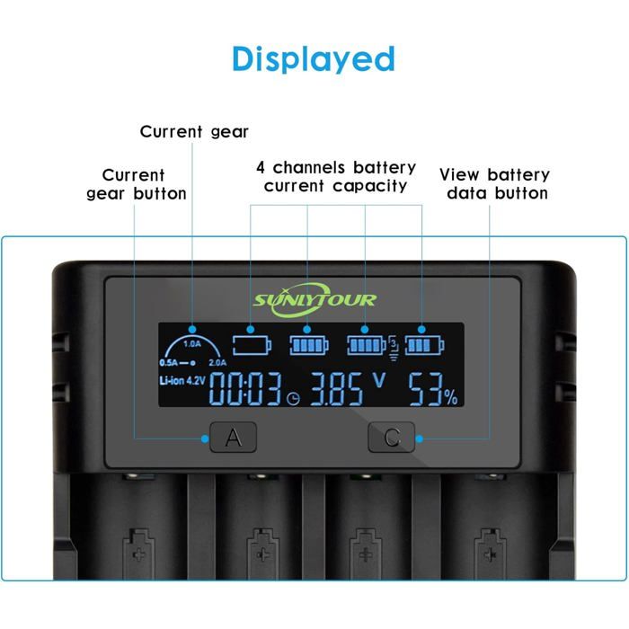 Chargeur de batterie multi-emplacements-KAL-Chargeur Batterie 4 ...