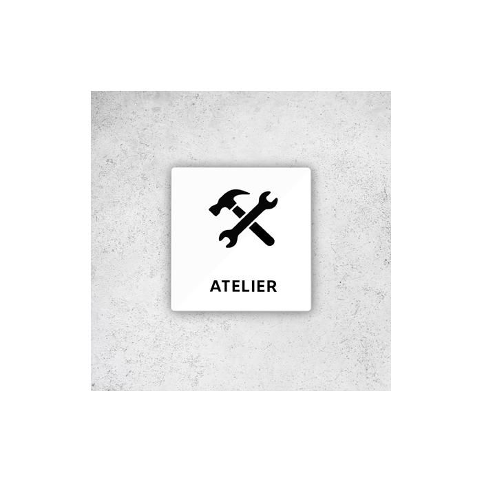 Pictogramme panneau signalétique PMMA - Format 9x9 cm - Picto Noir ...