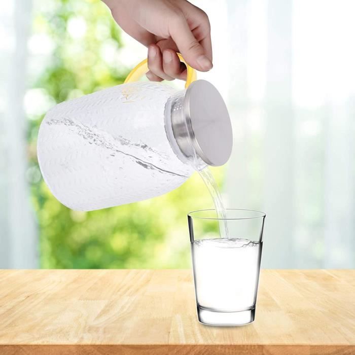 Hemoton 1800ML Pichet en Verre Thire avec Infuseur en Acier Inoxydable ...