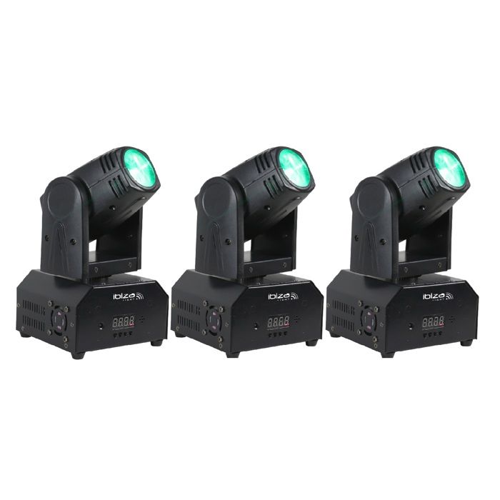 Pack Lumière 3 Lyres LMH250-RC IBIZA LIGHT DMX + 1 Console LC192DMX ...