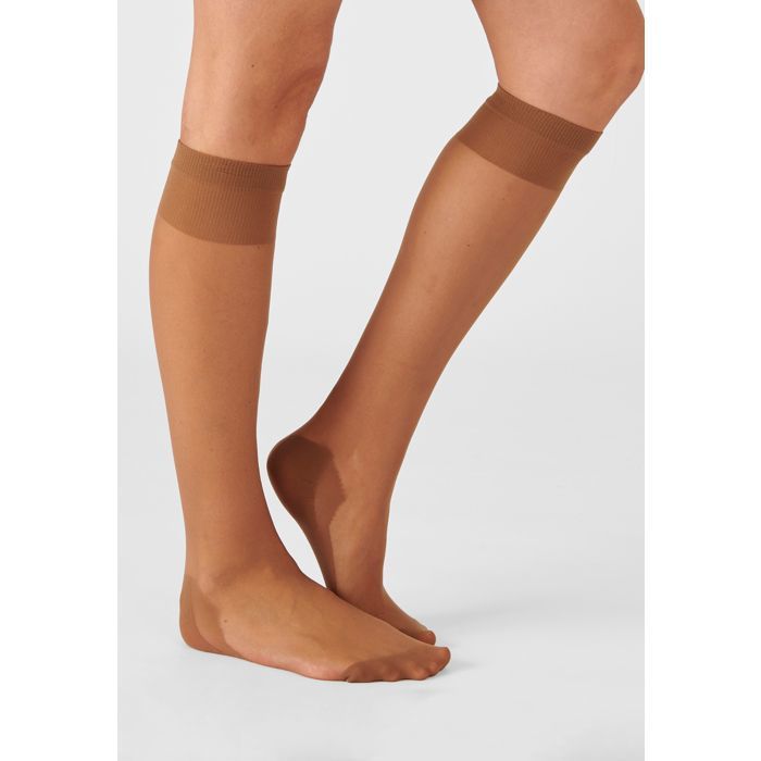 Damart - Lot de 4 paires de mi-bas mousse 20D - Ambre - Femme Ambre ...