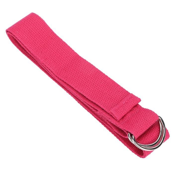 Zerodis Bande de yoga en coton stretch avec boucle en D (Rose Rouge ...