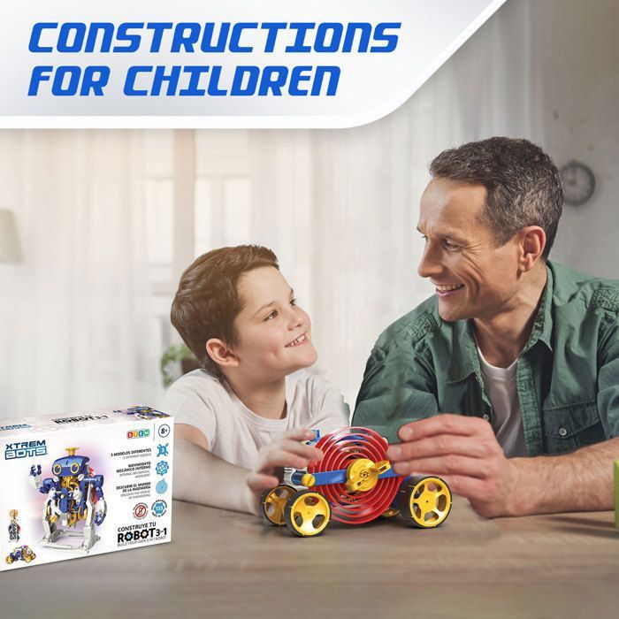 Kit robotique - Xtrem Bots - Robot à Monter 3 en 1 - 3 modèles ...