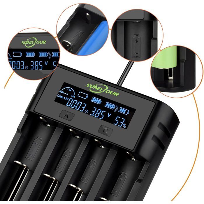 Chargeur de batterie multi-emplacements-KAL-Chargeur Batterie 4 ...