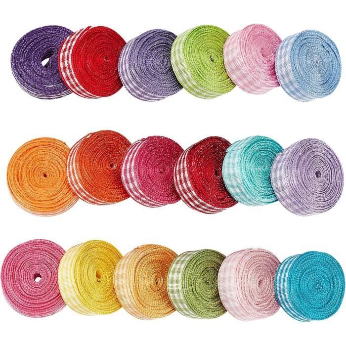 Ruban En Polyester Vichy De 54 M - 18 Couleurs - 10 Cm X 3 M - Tissu ...