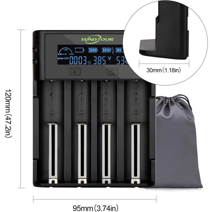 Chargeur de batterie multi-emplacements-KAL-Chargeur Batterie 4 ...