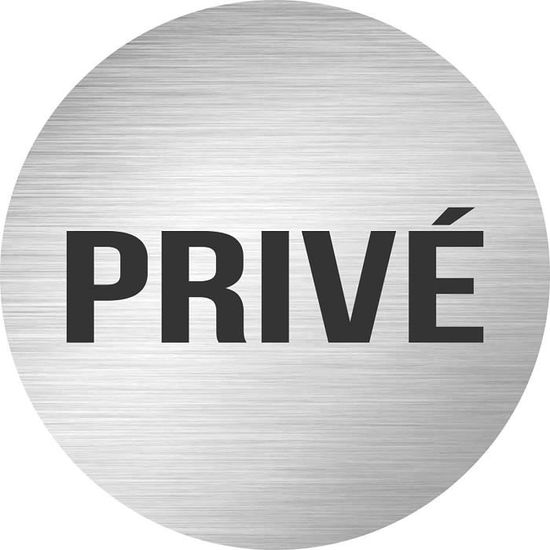 Stickers - Autocollant - Adhésif de Porte - Privé - Aspect Plaque ...