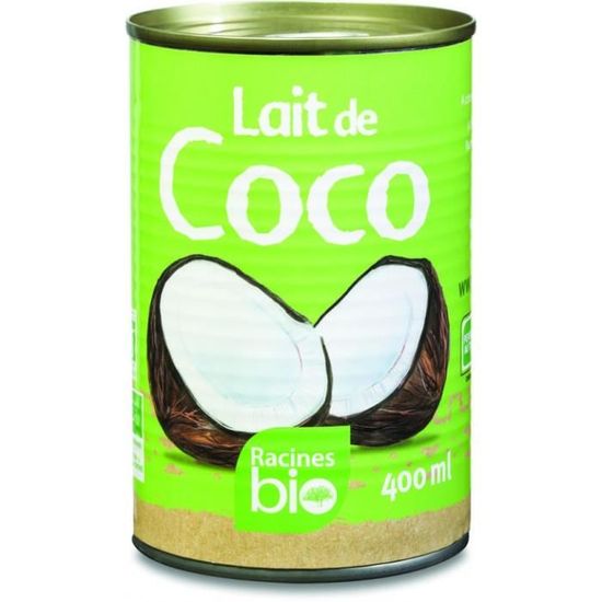 Lait de coco bio 400ml - Racines Bio - Cdiscount Au quotidien