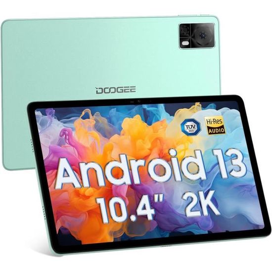 Tablette Android 13 T20S, 15Gb Ram+128Gb Rom(1Tb Tf) Tablette 10.4'' 2K, Tüv Certificat, 7500Mah ...