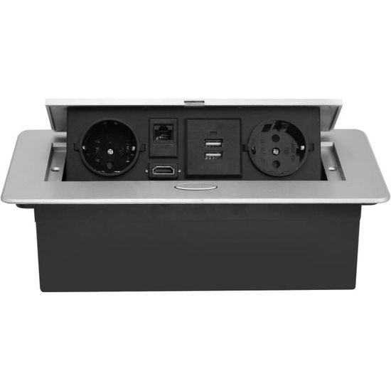 Multiprise rétractable pour bureau intégré, prise d'établi intégrée en ...