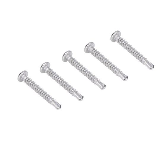 Vis autoperceuse - YOSOO - Acier inoxydable 410 - Lot de 100 pièces - Fixation ferme - Tête ...