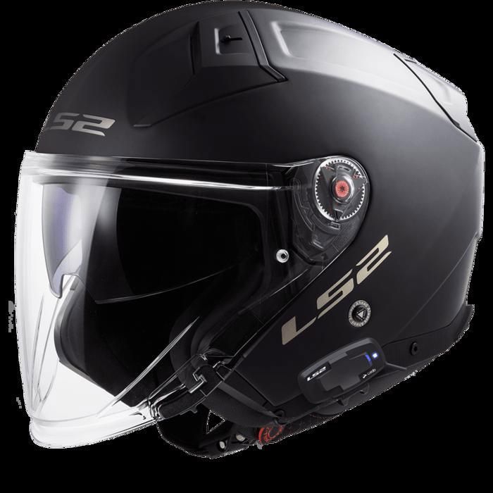 LS2 CASQUE JET OF603 INFINITY II SOLID MAT ET KIT BLUETOOTH LS2 4X ...