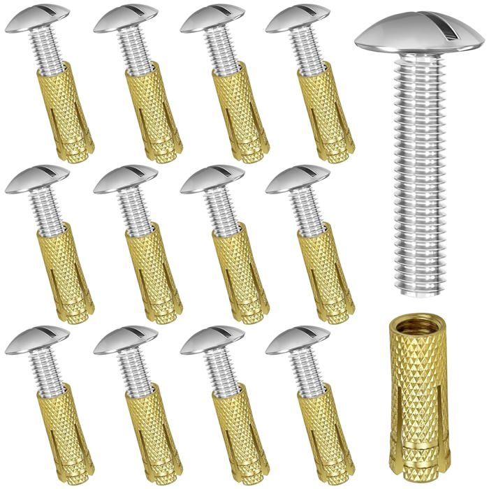 12 pcs Vis d'ancrage pour Couverture de Piscine,M8*40 304 pour Piscine Boulon et Goujon en INOX ...