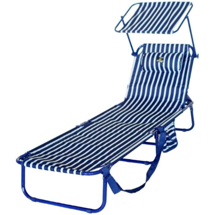 Transat 420-1 avec TOLDO. Marine, Aluminium, 189X6X30 A53 - Cdiscount ...