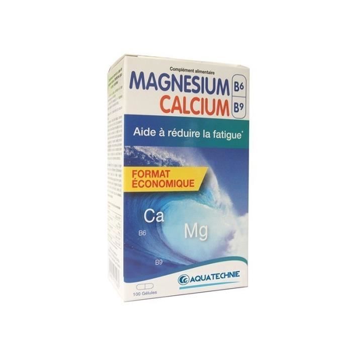Magnesium calcium B6 B9 100 gelules Aquatechnie - Cdiscount Santé ...