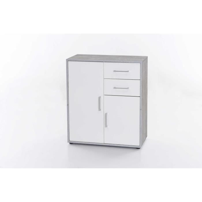 Le bahut Denise est équipé de 2 portes, de 2 tiroirs et d’une tablette ...