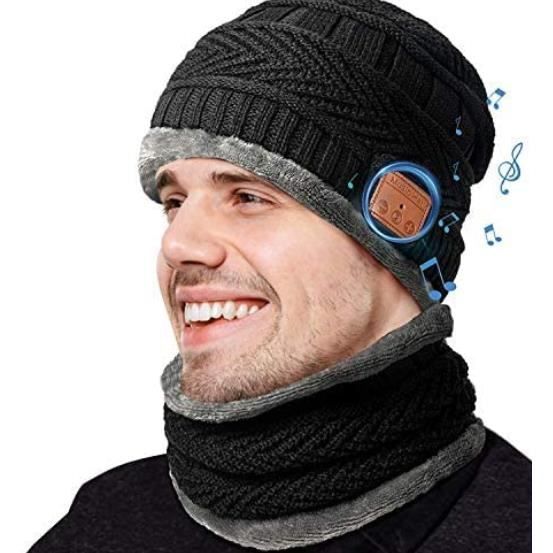 Bonnet Bluetooth - Non spécifié - Modèle avec écharpe - Bluetooth 5.0 ...